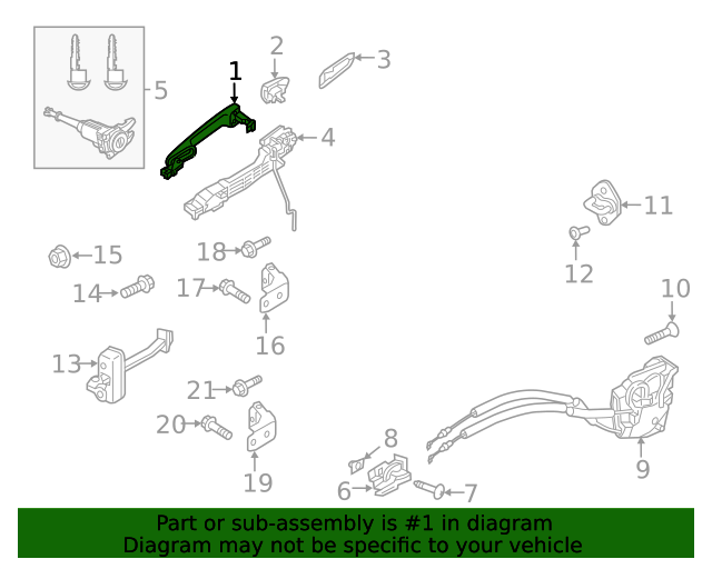 2019-2022 Mazda Handle, Outside BDTS-59-410B-E4 | MazdaParts.Online