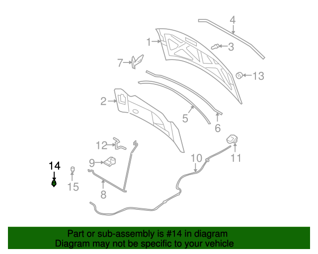 2007-2021 Ford OEM NEW 2007-2021 Ford E-350 Super Duty Left Hood Stop ...