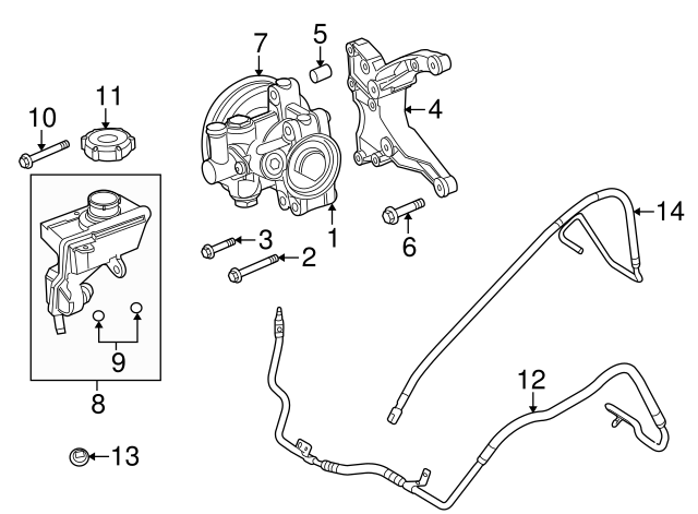 2008-2011 Ford Focus Power Steering Pump Mount Bolt W500312-S437 ...