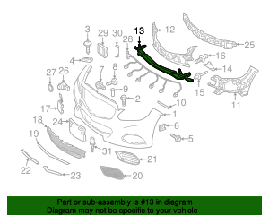 212-885-49-65 - Bumper Cover Reinforcement 2014-2016 Mercedes-Benz ...
