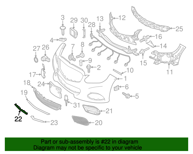 212-885-26-74 - Lower Molding 2014-2016 Mercedes-Benz | Mercedes-Benz ...
