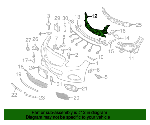 2128855065 - Bumper Cover Reinforcement 2014-2016 Mercedes-Benz ...