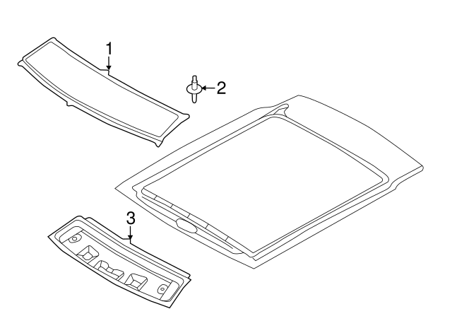 Genuine Front Roof Panel for 2012-2019 Land Rover Range Rover Evoque ...