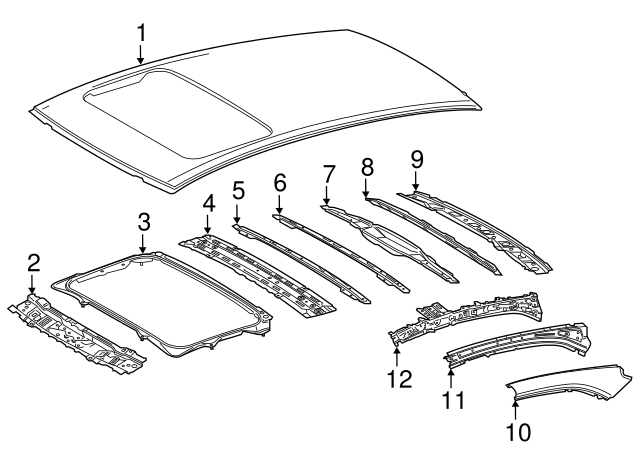 2018-2023 Toyota Camry Roof Panel 63111-06610 | Toyota Parts Express