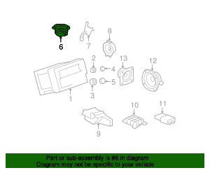 2003-2014 GM 3.5 in Radio Speaker 25798963 GM | GMPartsDirect.com
