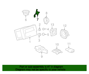 2008-2012 GM Windshield Side Garnish Molding Radio Speaker 15916357 GM ...