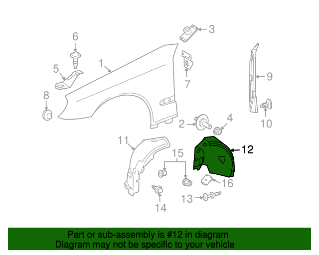 219-690-06-30 - Fender Liner 2006-2011 Mercedes-Benz | Mercedes-Benz ...