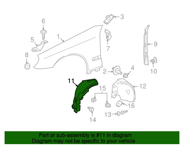 219-690-10-30 - Fender Liner - 2006-2011 Mercedes-Benz ...