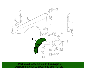 219-690-10-30 - Fender Liner - 2006-2011 Mercedes-Benz ...