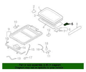 2005-2011 Audi Sunroof Guide Jaw 4F0-898-255-A | Genuine Audi Parts