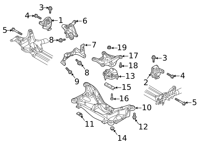 2018-2024 Audi Engine Mount Support Bracket 8W0-199-308-R | AutoNation ...