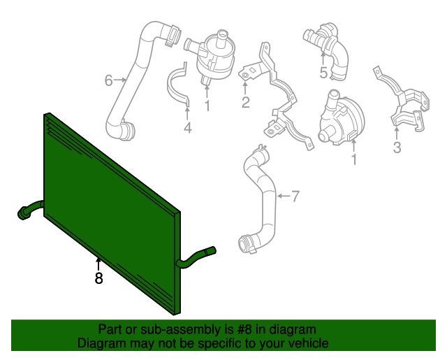 2012-2020 Mercedes-Benz Auxiliary Radiator 099-500-28-03 | MB OEM Parts