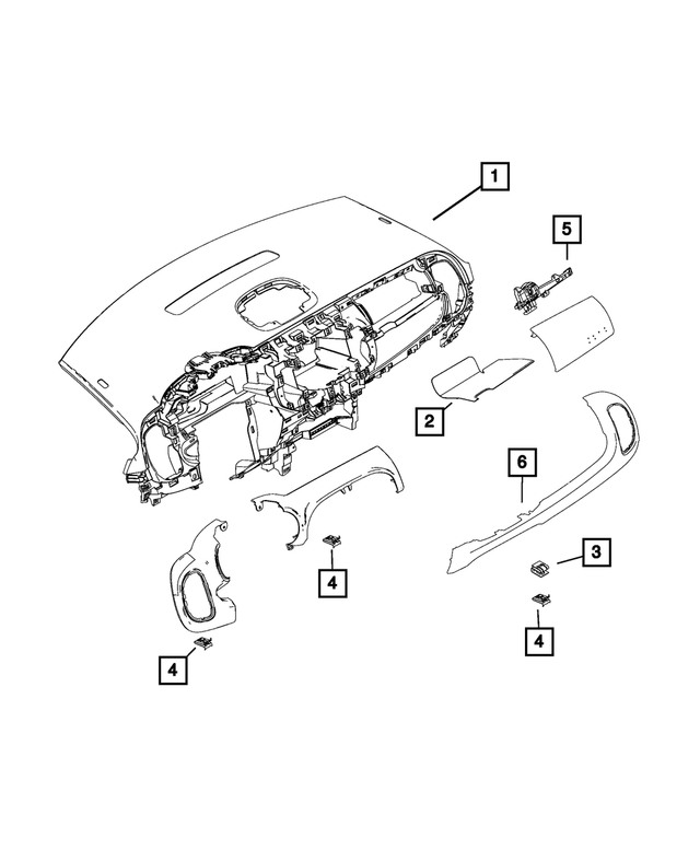 2018 Fiat 500L Instrument Lower Panel 6TH53U00AA | My Mopar Parts