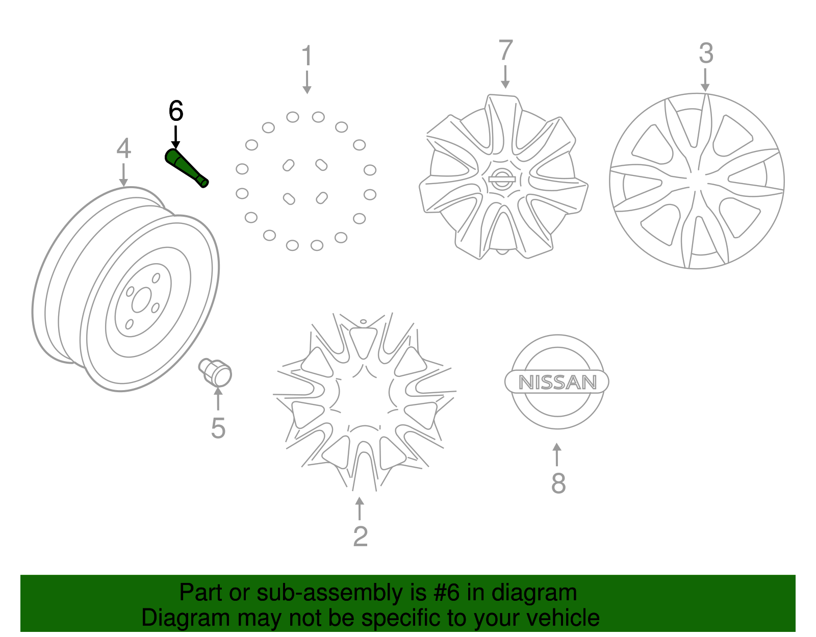 1991-2024 Nissan Valve Stem 40311-S3500 | Nissan RVA