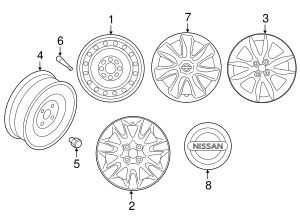 2012-2019 Nissan Wheel Cover 40315-3BA0B | Parts for Nissans