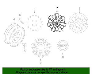 2012-2019 Nissan Wheel Cover 40315-3BA0B | OEM Parts Online