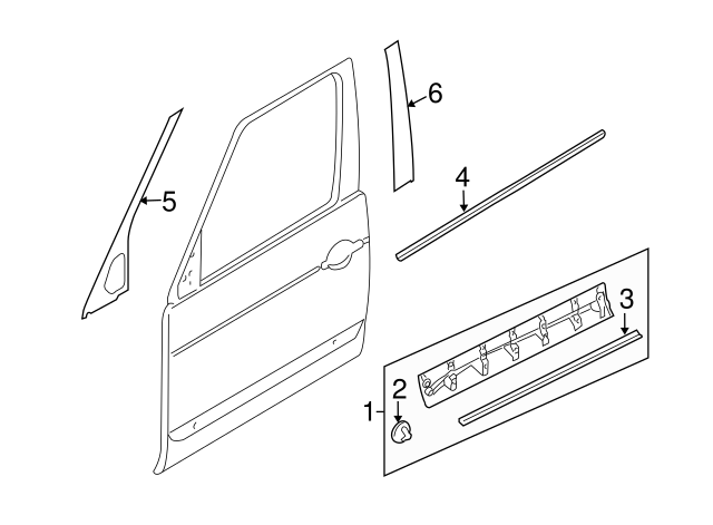 2006-2013 Land Rover Range Rover Sport Door Molding LR024159 ...