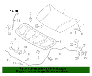 65559-1S200 - Support Rod Nut 2014-2022 Kia | Kia.Parts Store