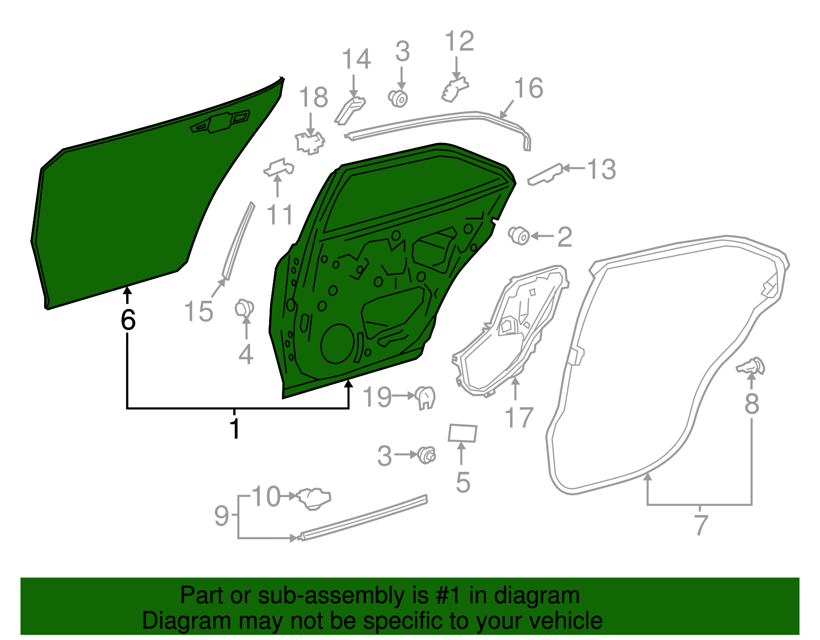 67003-06311 - Door Shell - 2018-2024 Toyota Camry | OEM Genuine Toyota ...