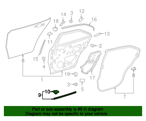 67887-06100 - Lower Weather-Strip - 2018-2023 Toyota Camry | OEM ...