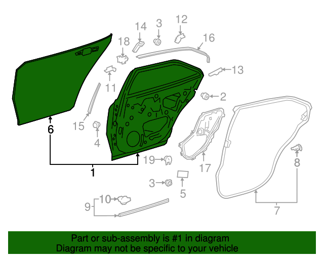 67003-06311 - Door Shell - 2018-2024 Toyota Camry | OEM Genuine Toyota ...
