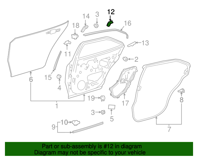 2018-2023 Toyota Camry Seal 67848-06030 | Toyota Parts Center