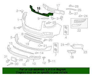2013-2017 GMC Front Bumper Energy Absorber 22814525 GM | GMPartsDirect.com