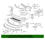 2013-2017 GMC Galvano Silver Front Bumper Fascia Molding 20982402 GM ...