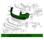 2013-2017 GMC Front Upper Bumper Cover 23350830 GM | GMPartsDirect.com