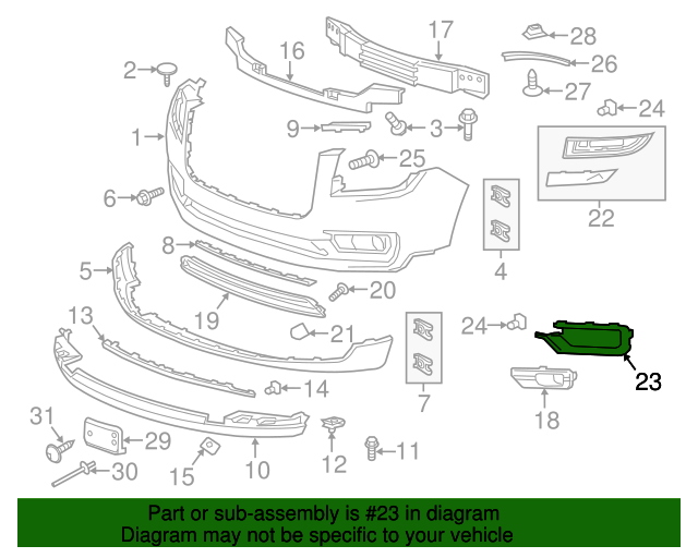 2013-2017 GMC Galvano Silver Front Passenger Side Bumper Fascia Outer ...