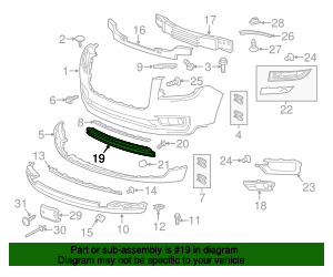 2013-2017 GMC Black Front Lower Grille 20982391 GM | GMPartsDirect.com