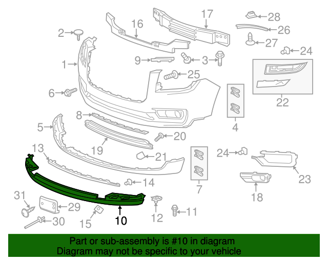 2013-2016 GMC Acadia Black Front Bumper Fascia Extension 22814524 ...