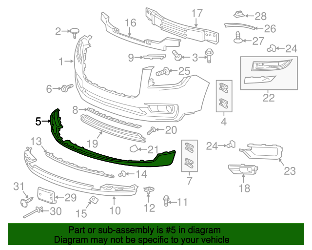 2013-2017 GMC Black Front Lower Bumper Cover 20982396 GM ...