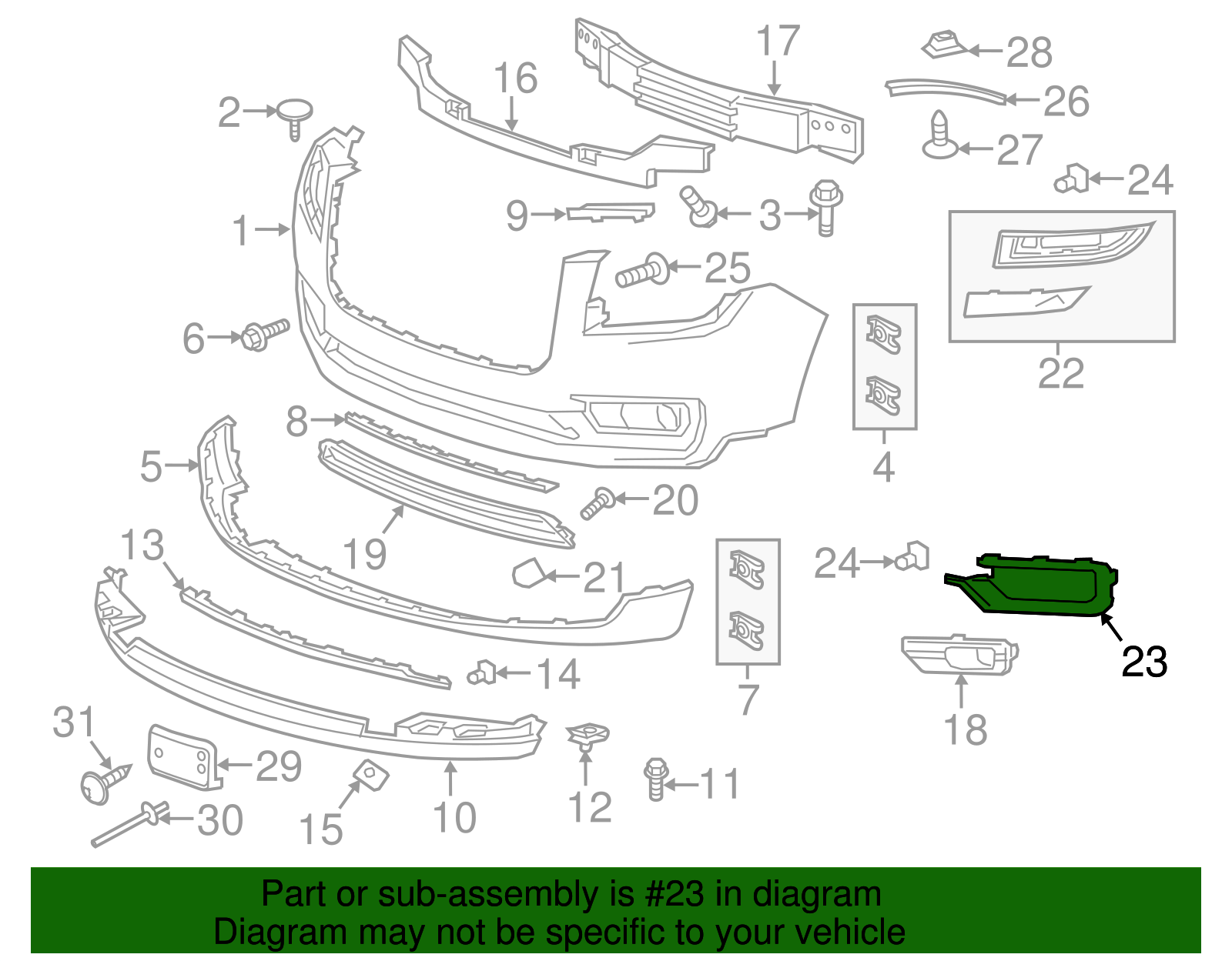22814531 - OEM GM Grille Surround | GMPartsCenter.net | GM Parts Center