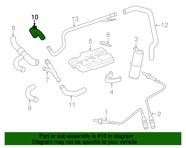 Genuine BMW 11-61-1-435-265 | Air Hose | FREE Shipping on Most Orders ...