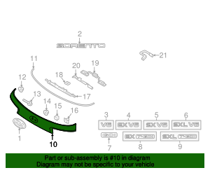 2016-2020 Kia Sorento OEM NEW 16-20 Kia Sorento Sport Utility Garnish ...