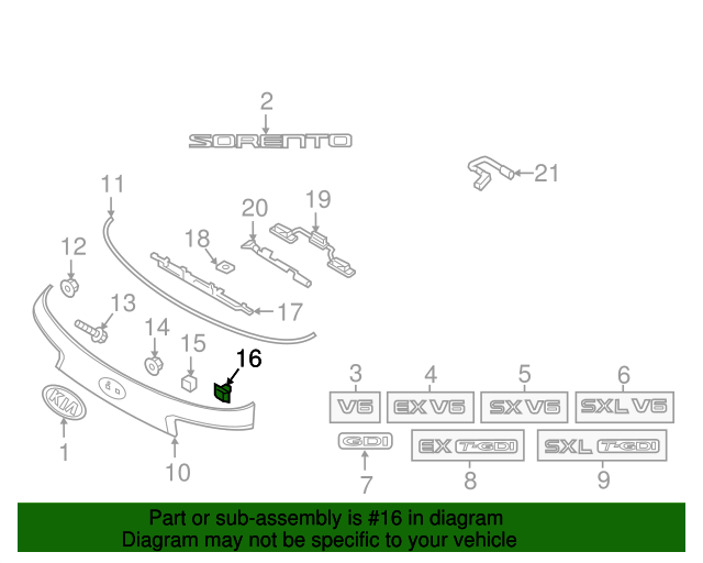 87382-2W000 - Trim Molding Clip 2016-2020 Kia | Kia.Parts Store