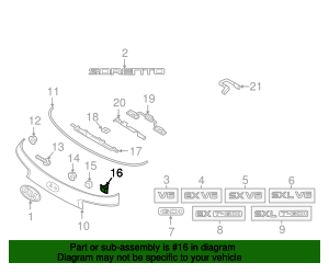 2016-2020 Kia OEM NEW 2016-2020 Kia Optima Sport Utility Side Garnish ...