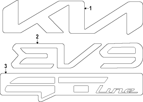 Exterior Trim - Lift Gate for 2024 Kia EV9 | OEM Parts Online