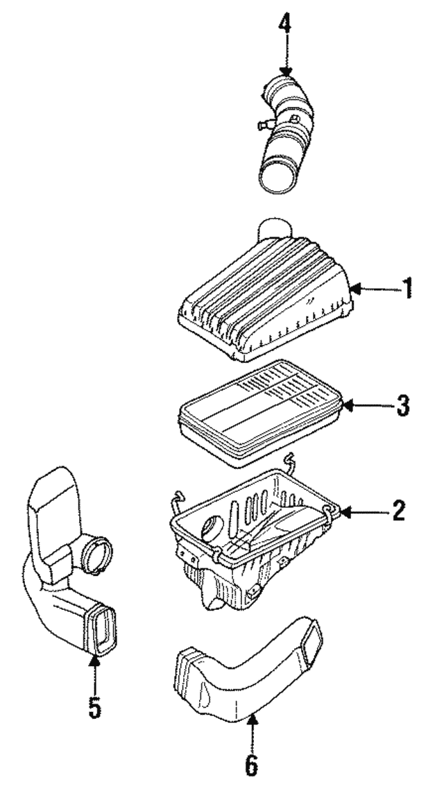 1996-1997 Isuzu Rodeo Intake Duct 8971094540 | Isuzu Parts Center