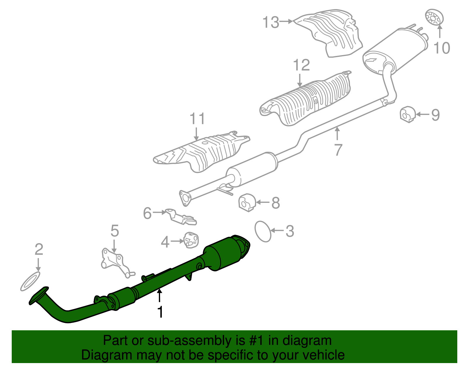 18150-5K1-A00 - Catalytic Converter | Honda Parts Cheap