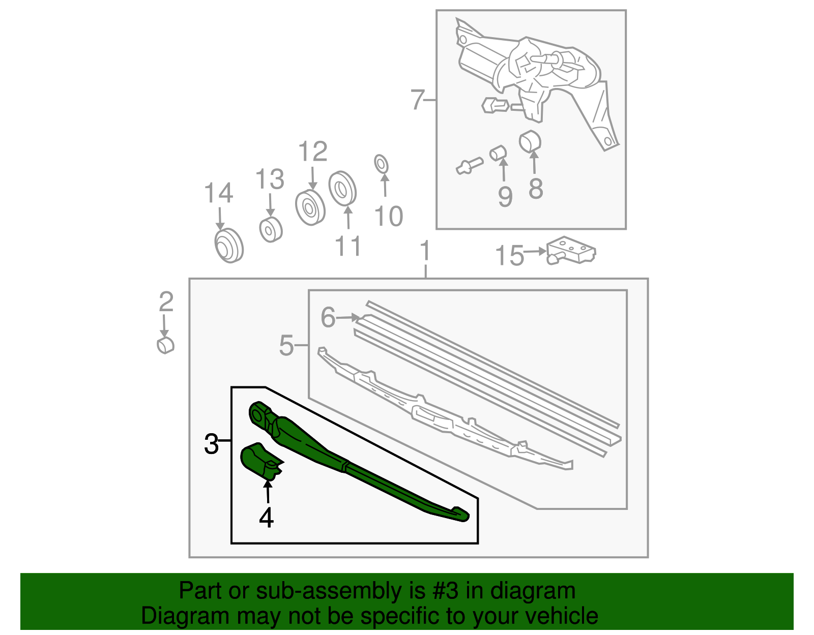 76720-S9V-A01 - Wiper Arm 2003-2008 Honda Pilot | Honda Parts Online