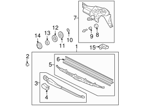 2003-2008 Honda Nozzle Assembly, Rear Windshield 76850-S0X-A11 ...