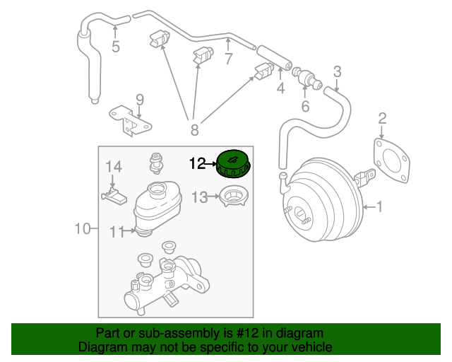 1998-2004 Nissan Reservoir Cap 46020-64J01 | My Nissan Part