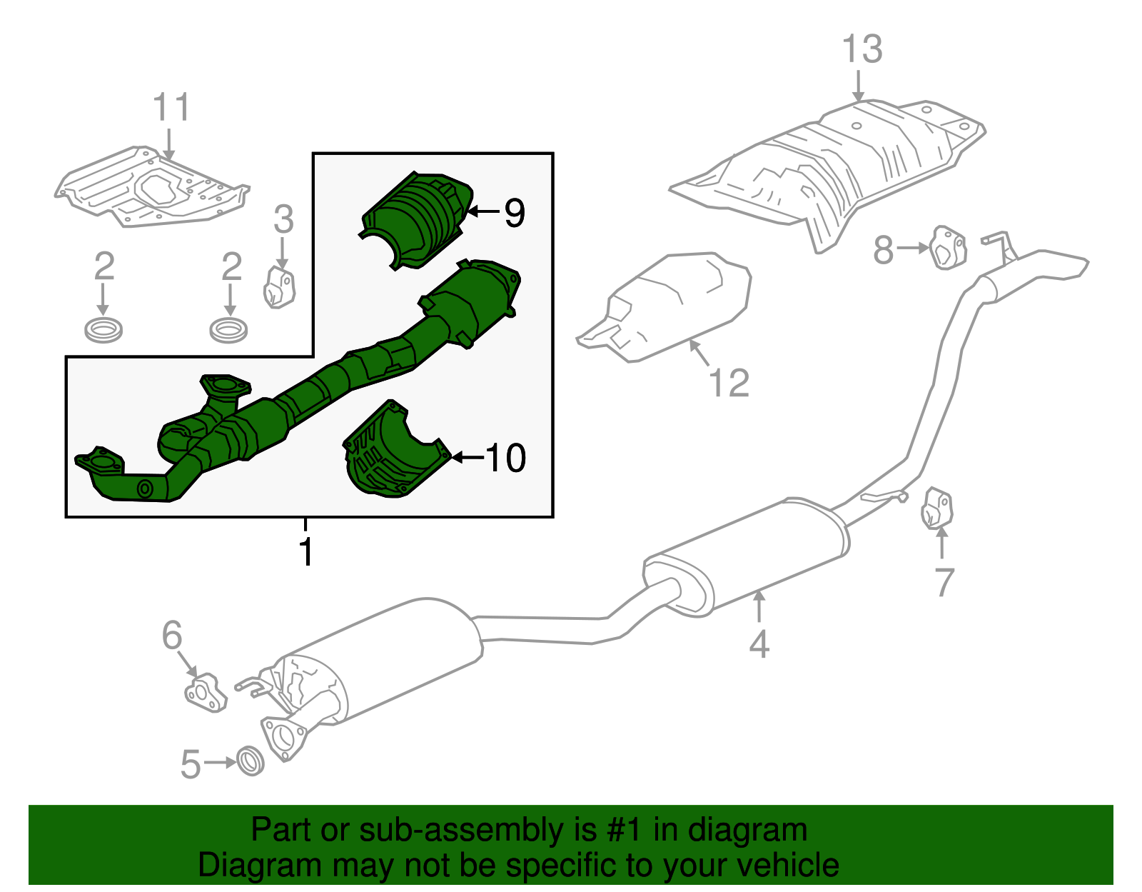 18150-5MJ-A50 - 2017-2023 Honda - Converter Assembly | Genuine Honda Parts