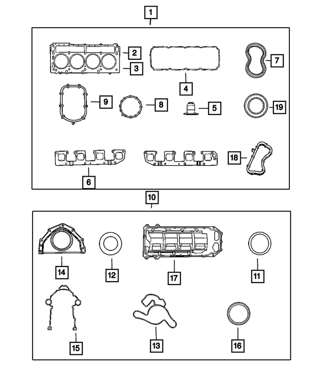 MOPAR GENUINE WATER PUMP GASKET - 53021384AC - 53021384AC | Mopar ...