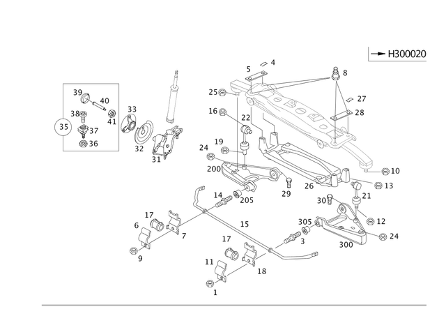 4513230240 - Torsion Bar Holder 2008-2019 Smart | Mercedes-Benz USA Parts