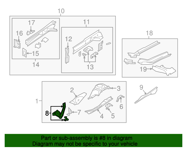 2017-2023 Subaru Impreza Front Reinforced 51690FL01A9P | OEM Parts Online