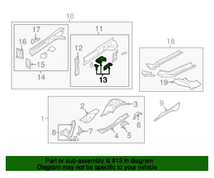 2017-2021 Subaru Impreza Mount Bracket 51619FL02A9P | OEM Parts Online