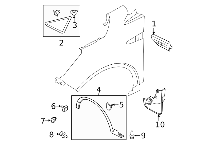 Genuine OEM Ford Part - Molding - Wheel Opening CJ5Z-16268-AA | Genuine ...